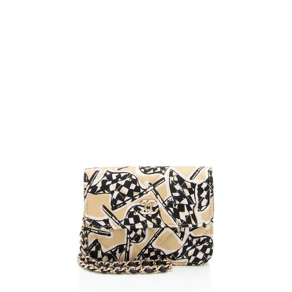 CHANEL | Bags | Chanel Canvas Check Cc Flap Mini Wallet On Chain | Poshmark